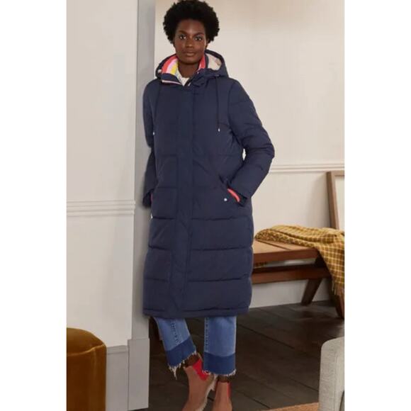 Boden | Jackets & Coats | Boden Skye Puffer Coat Jacket Navy Full Zip ...